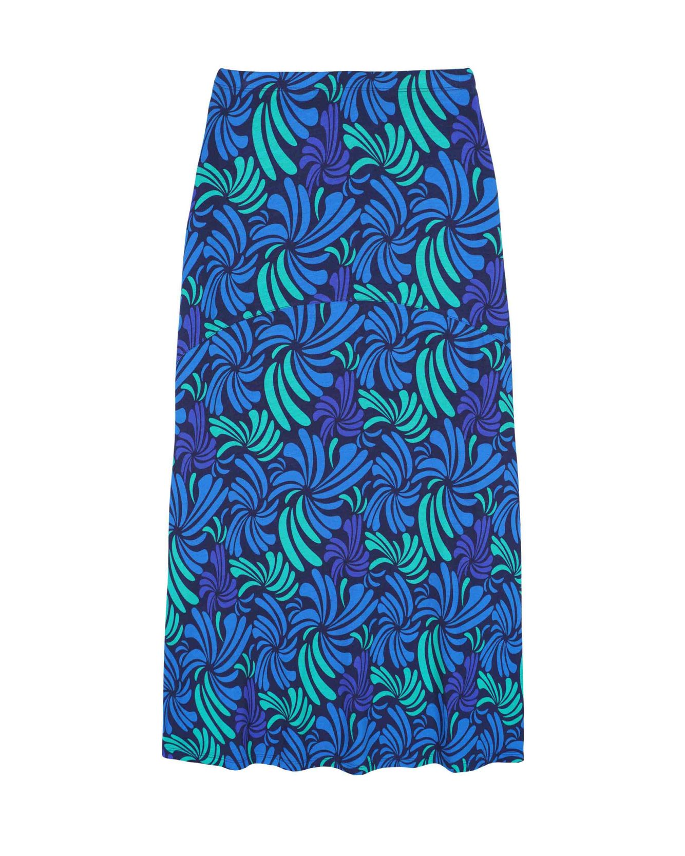Swirl Print Maxi Skirt