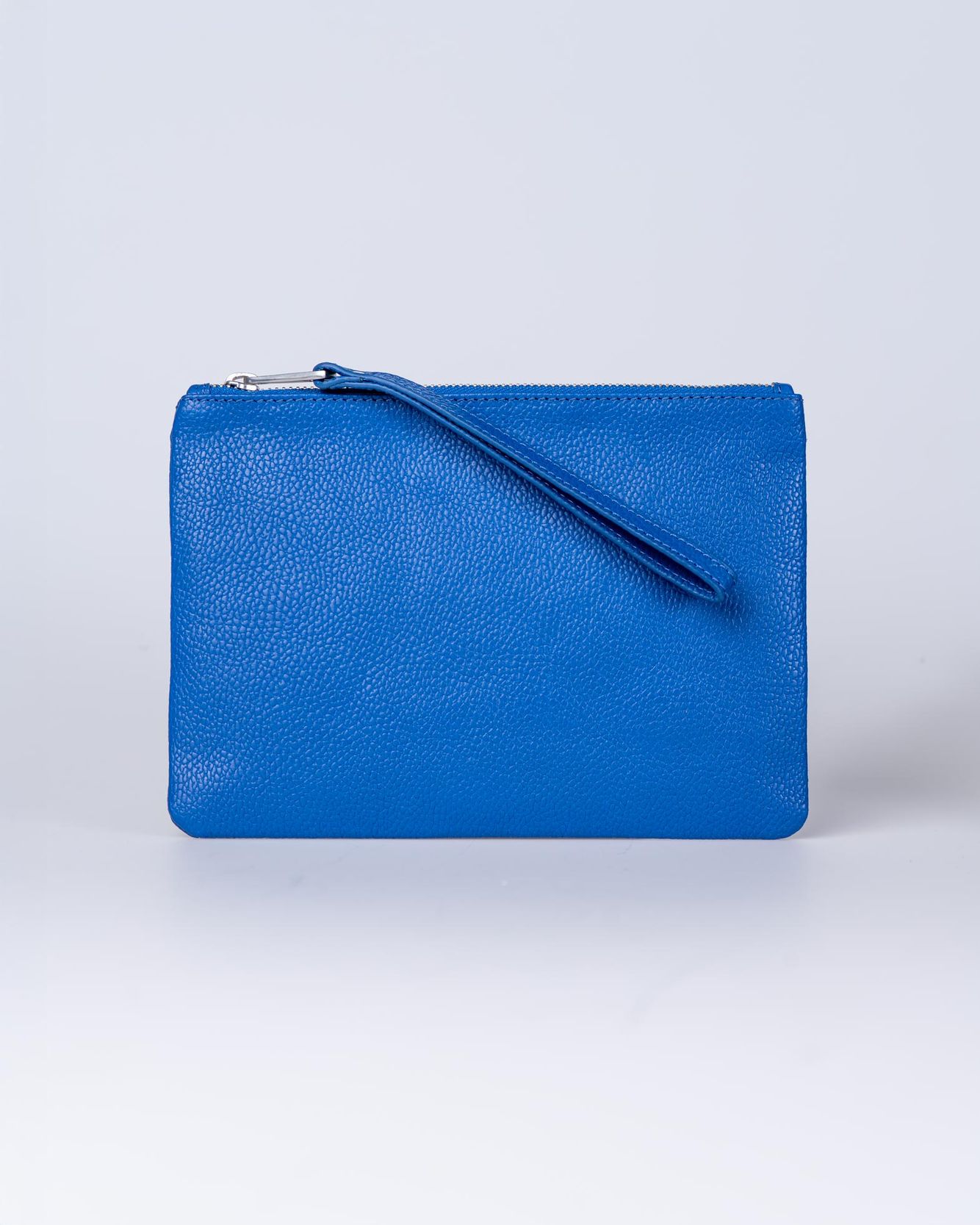 Leather Zip Top Large Pouch