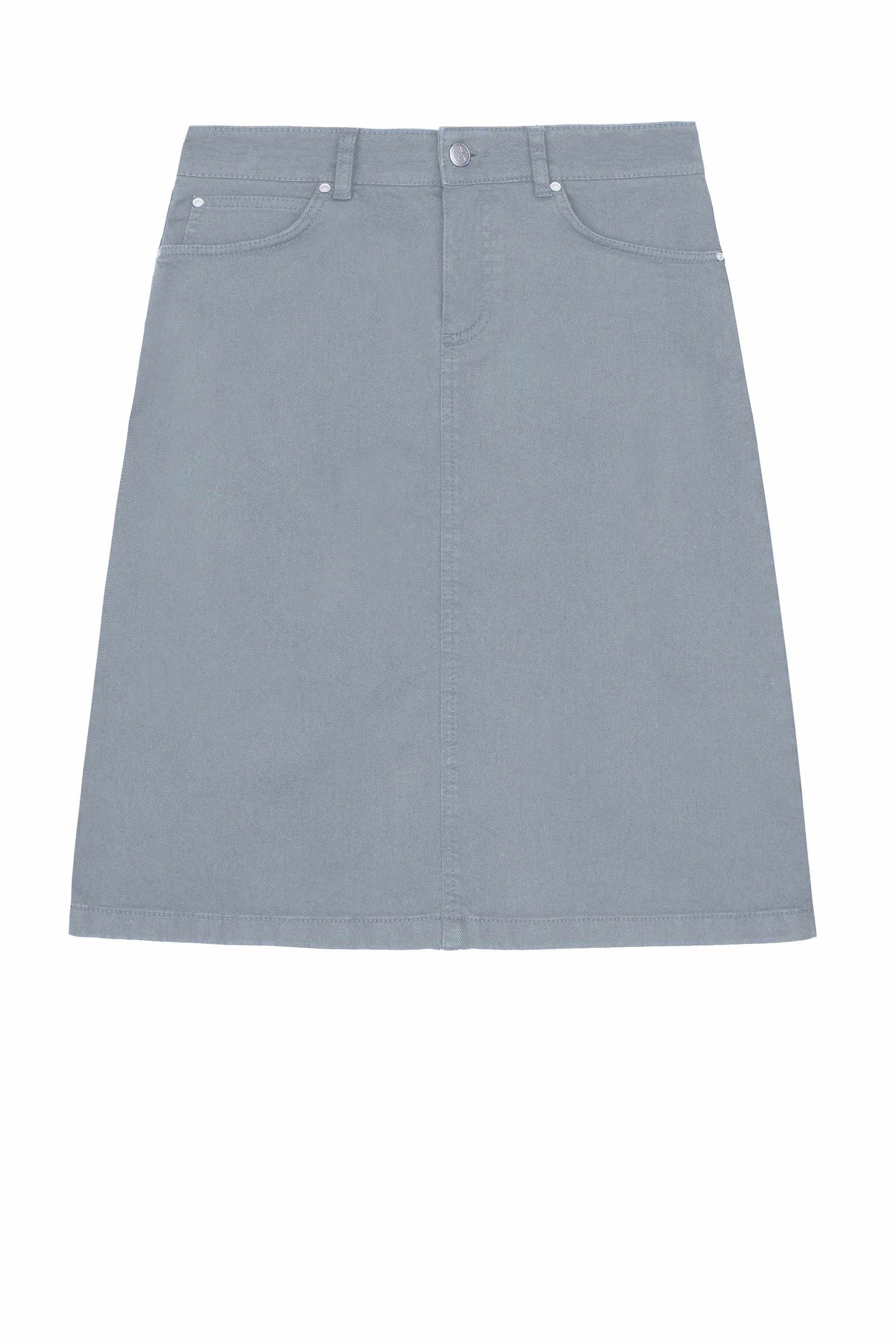 A Line Denim Skirt