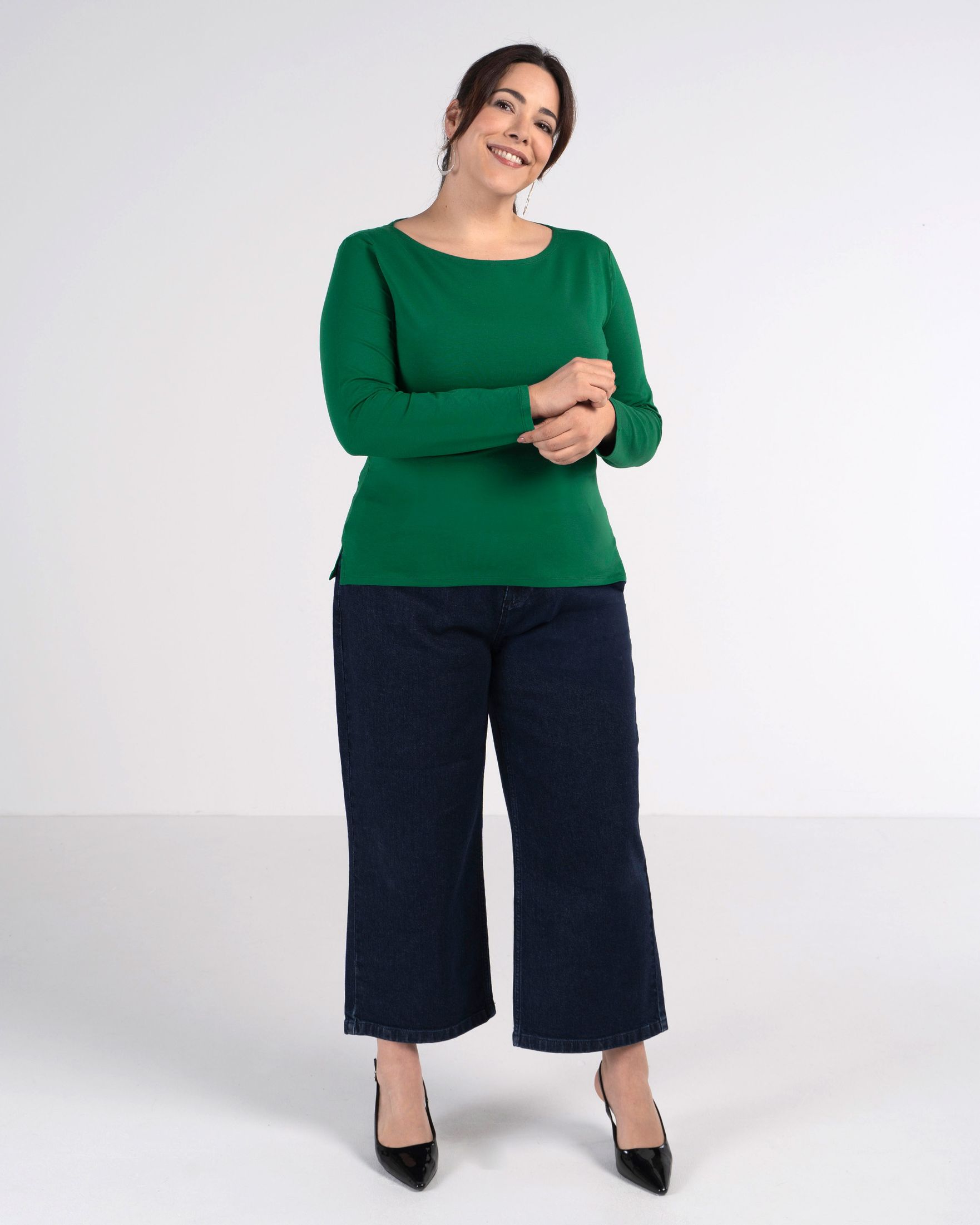 Slash Neck Long Sleeve