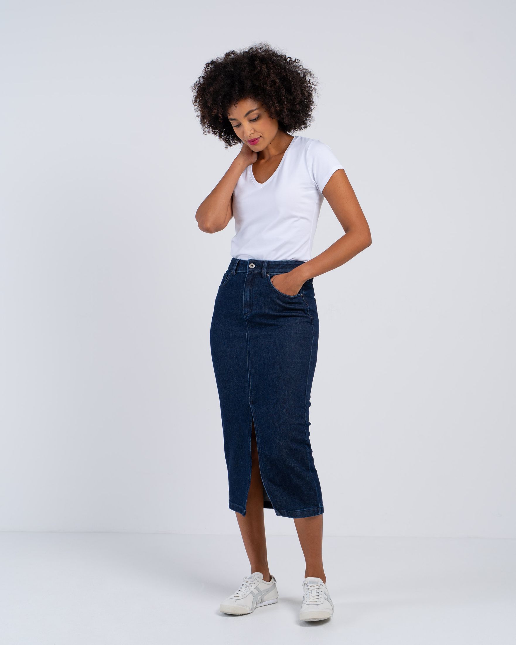 Darla Denim Midi Skirt