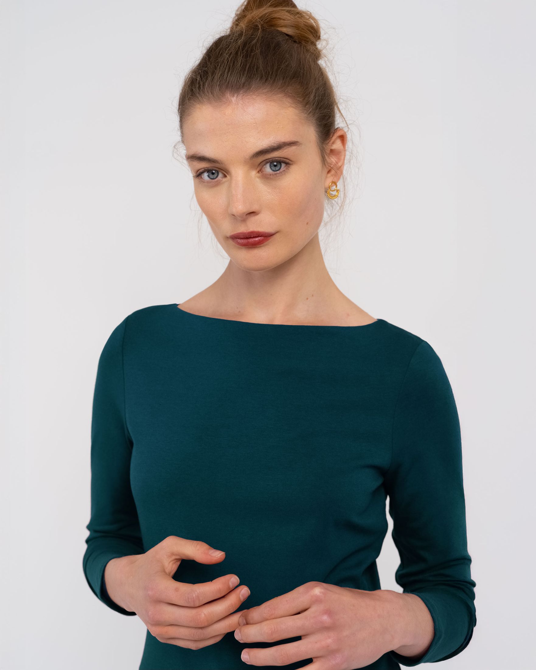 Darcey Slash Neck Long Sleeve